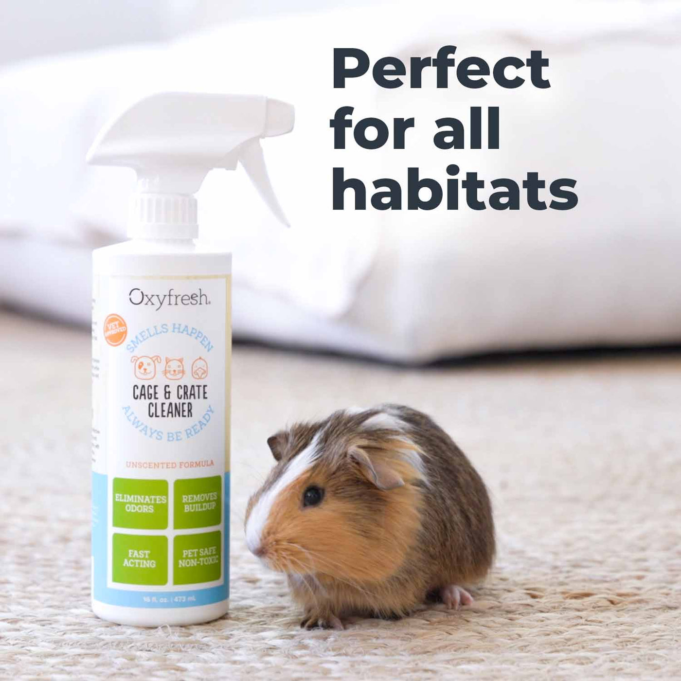 Oxyfresh Cage & Crate Cleaner - Bleach Free Cleaner Safe For All Pets