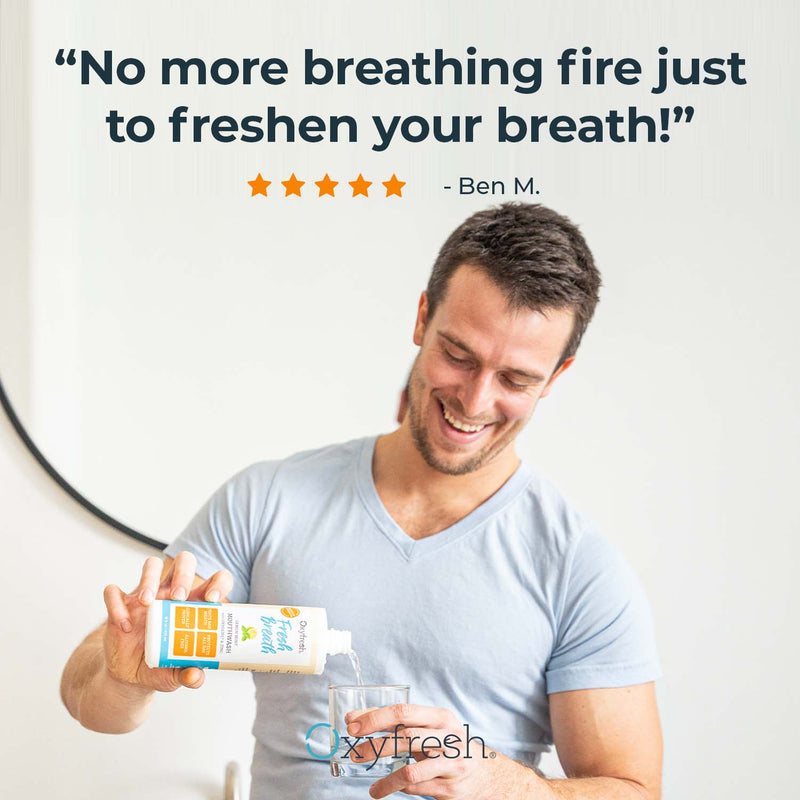 Get Rid Of Bad Breath with Lemon Mint Alcohol Free Mouthwash