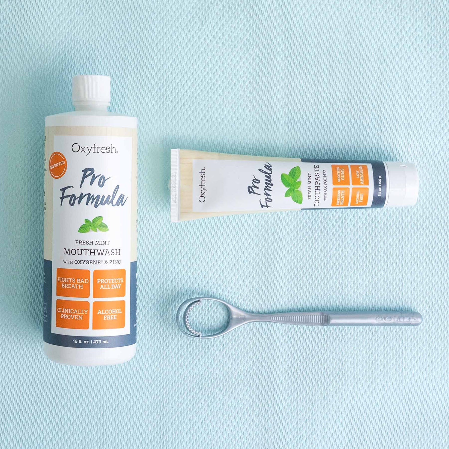 Oxyfresh Pro Formula Zinc Dental Kit | Alcohol and Fluoride Free Kit